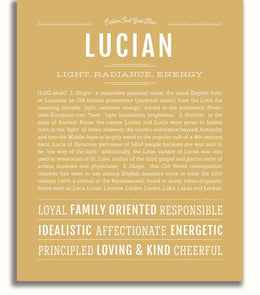 Lucian | Name Art Print – Name Stories