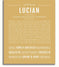 Lucian | Name Art Print – Name Stories