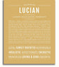 Lucian Personalized Name Meaning Art Prints – Name Stories
