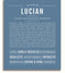 Lucian | Name Art Print – Name Stories