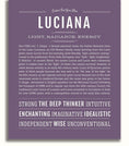 Luciana | Name Art Print – Name Stories