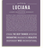 Luciana | Name Art Print – Name Stories