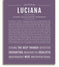Luciana | Name Art Print – Name Stories
