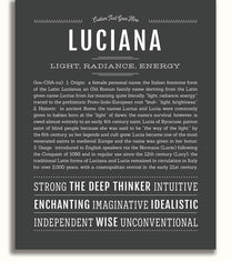 Luciana | Name Art Print – Name Stories