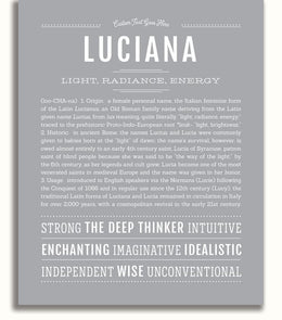 Luciana | Name Art Print – Name Stories