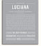 Luciana | Name Art Print – Name Stories