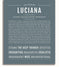 Luciana | Name Art Print – Name Stories