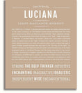 Luciana | Name Art Print – Name Stories