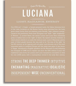 Luciana | Name Art Print – Name Stories