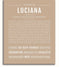 Luciana | Name Art Print – Name Stories