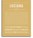 Luciana | Name Art Print – Name Stories