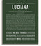 Luciana | Name Art Print – Name Stories