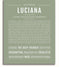 Luciana | Name Art Print – Name Stories