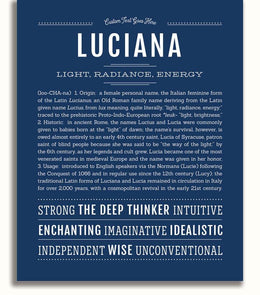 Luciana | Name Art Print – Name Stories