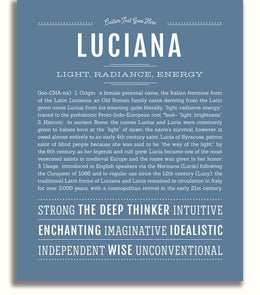 Luciana | Name Art Print – Name Stories