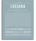 Luciana | Name Art Print – Name Stories
