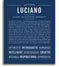 Luciano Personalized Name Meaning Art Prints – Name Stories