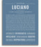 Luciano Personalized Name Meaning Art Prints – Name Stories