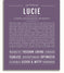 Lucie | Name Art Print – Name Stories