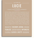 Lucie | Name Art Print – Name Stories