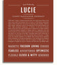 Lucie | Name Art Print – Name Stories