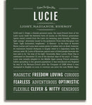 Lucie | Name Art Print – Name Stories