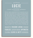 Lucie | Name Art Print – Name Stories