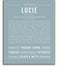 Lucie | Name Art Print – Name Stories