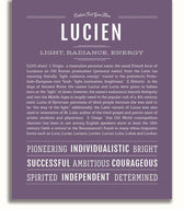 Lucien | Name Art Print – Name Stories
