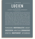 Lucien | Name Art Print – Name Stories