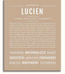 Lucien | Name Art Print – Name Stories
