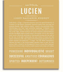 Lucien | Name Art Print – Name Stories