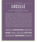 Lucille | Name Art Print – Name Stories