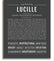 Lucille | Name Art Print – Name Stories