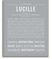 Lucille | Name Art Print – Name Stories
