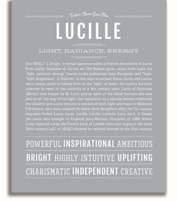Lucille | Name Art Print – Name Stories