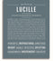 Lucille | Name Art Print – Name Stories