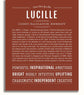 Lucille Personalized Name Meaning Art Prints – Name Stories