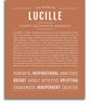 Lucille Personalized Name Meaning Art Prints – Name Stories