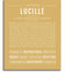 Lucille | Name Art Print – Name Stories