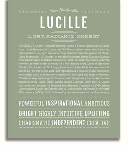 Lucille | Name Art Print – Name Stories