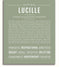 Lucille | Name Art Print – Name Stories