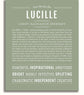 Lucille Personalized Name Meaning Art Prints – Name Stories