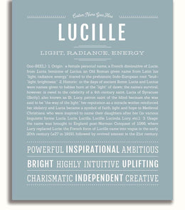 Lucille | Name Art Print – Name Stories