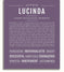 Lucinda | Name Art Print – Name Stories