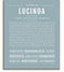 Lucinda | Name Art Print – Name Stories