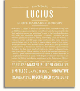 Lucius | Name Art Print – Name Stories