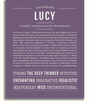 Lucy | Name Art Print – Name Stories