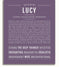 Lucy Personalized Name Meaning Art Prints – Name Stories