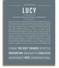 Lucy | Name Art Print – Name Stories